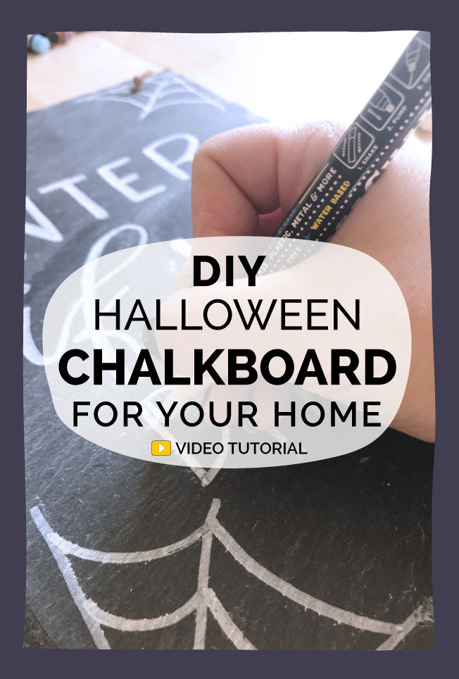 Super Easy To Create Spooky DIY Halloween Slate Chalkboard For Your Ho