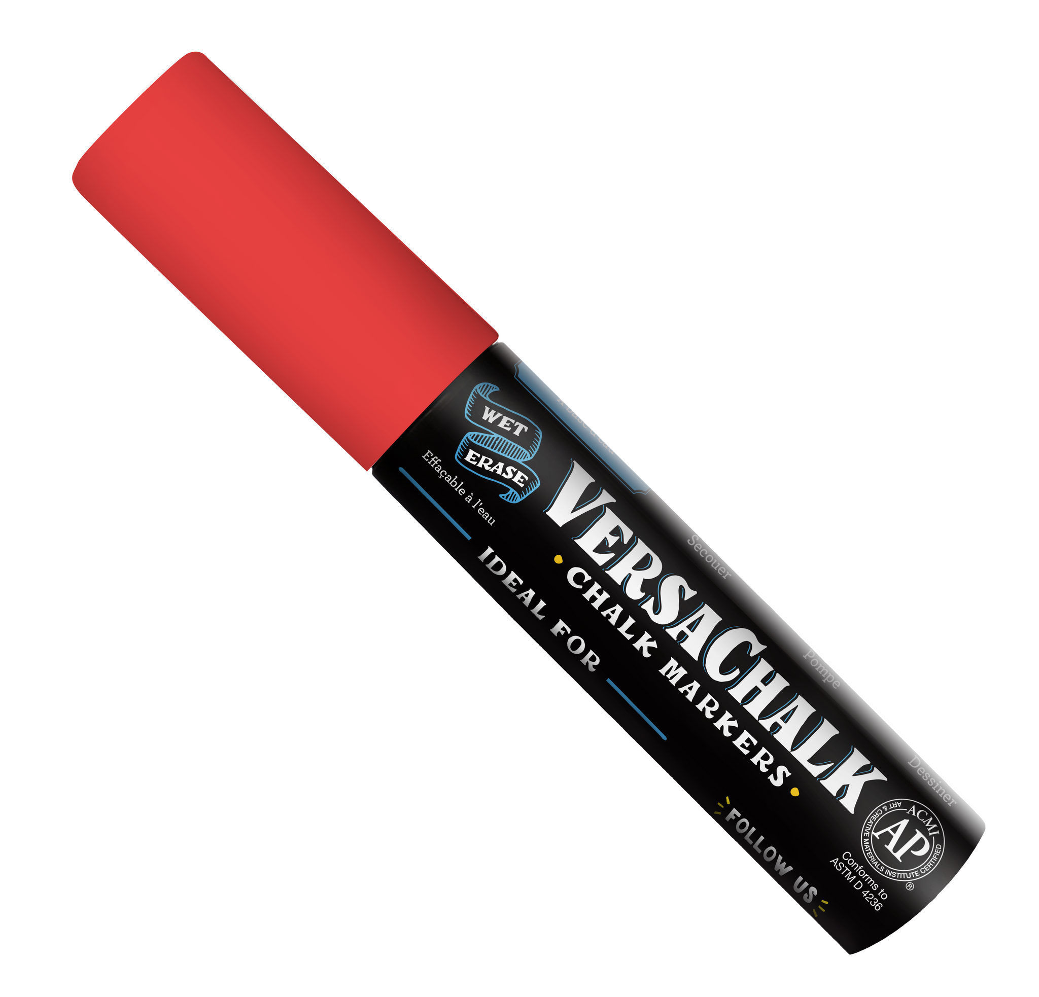 VersaChalk Neon Red Liquid Chalk Marker Jumbo - 15 mm tip