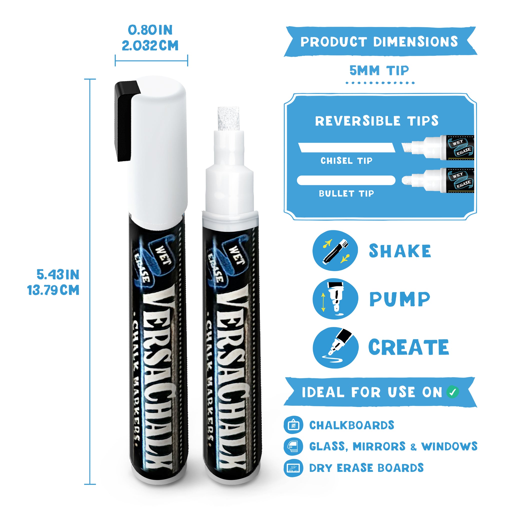 White Marker | Liquid Markers for Chalkboards | VersaChalk