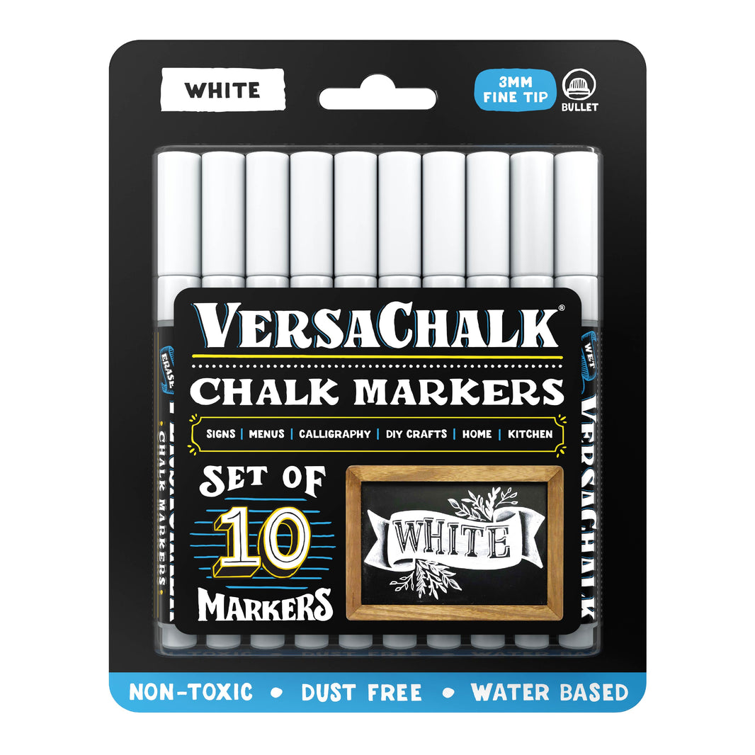 White Dry Erase Marker | Fine Tip Liquid Chalk | VersaChalk